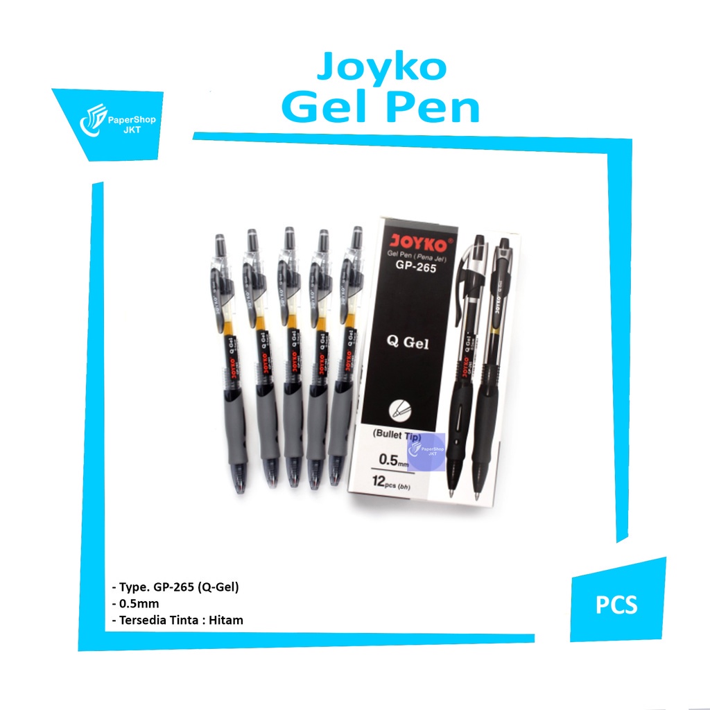 Jual JOYKO - Pulpen Gel GP-265 Q-Gel 0.5mm - Pcs | Shopee Indonesia