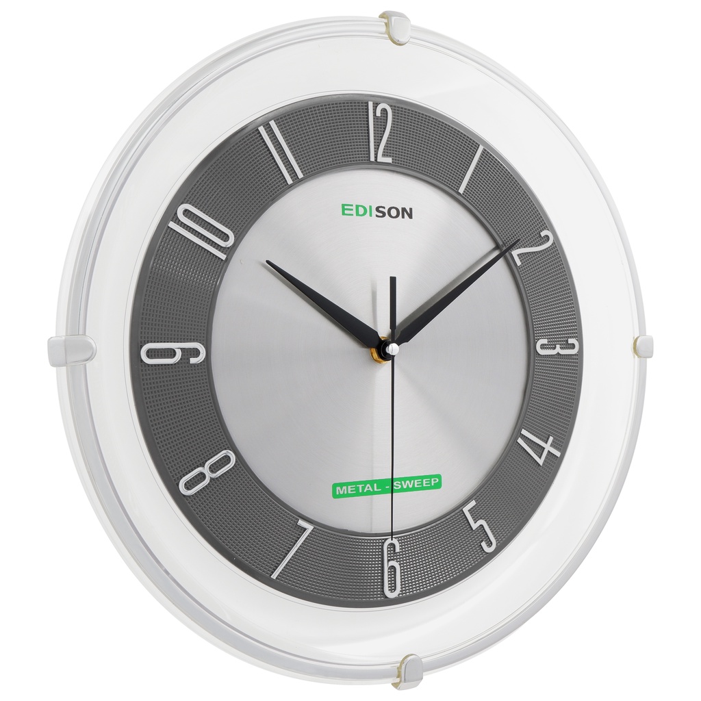 Jual Jam Dinding Edison Sweep ES 331 CH AL T8 Chrome Timbul Diameter ...