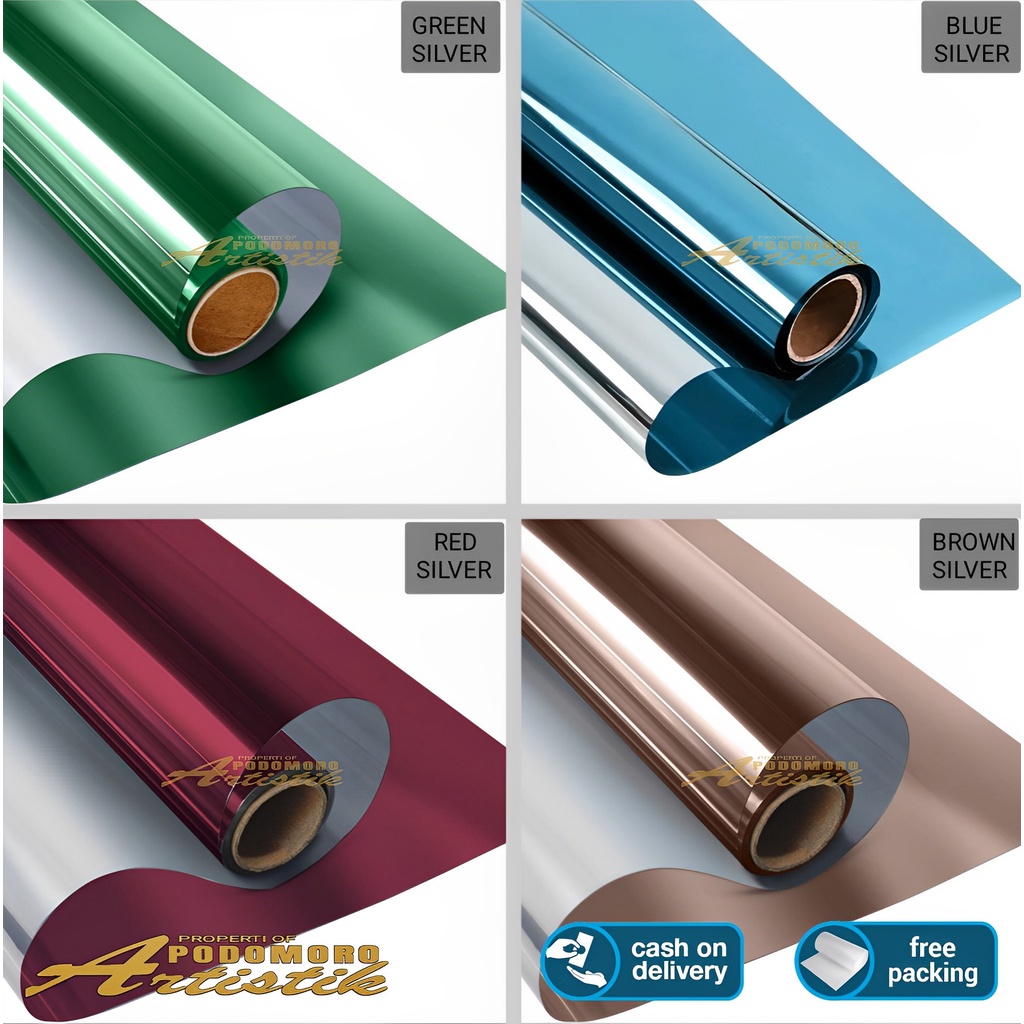 Jual STIKER / STICKER KACA FILM ONE WAY CERMIN SILVER DAN RIBEN HITAM ...