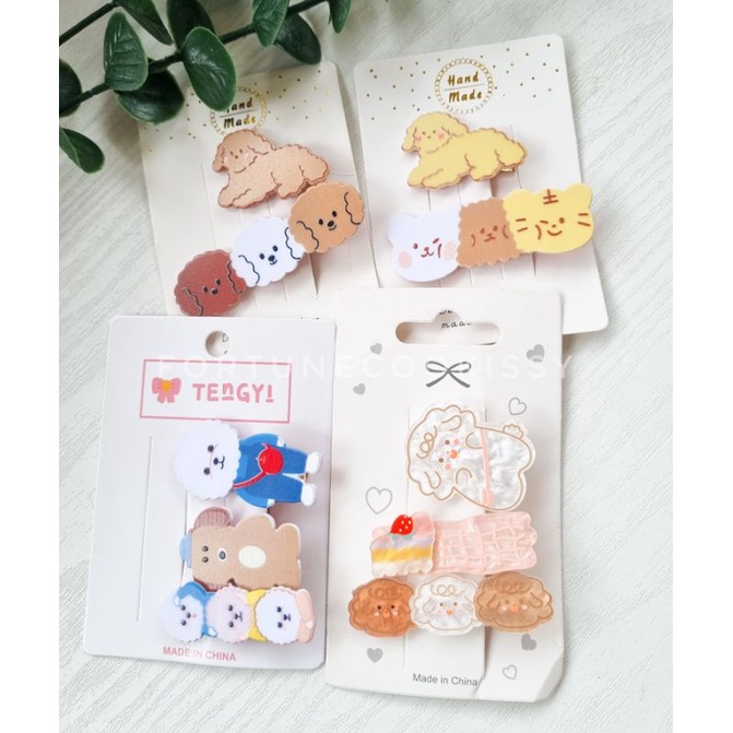 Jual Fortune Aksesoris Jepitan Set Cut Puppies Hairclips Korean Import ...
