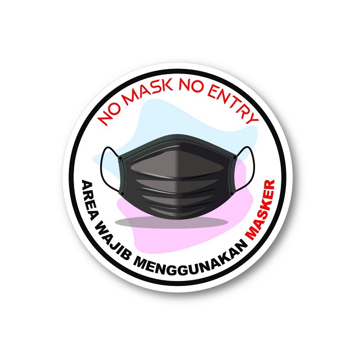 Jual Stiker Wajib Masker Stiker Wajib Menggunakan Masker Stiker No