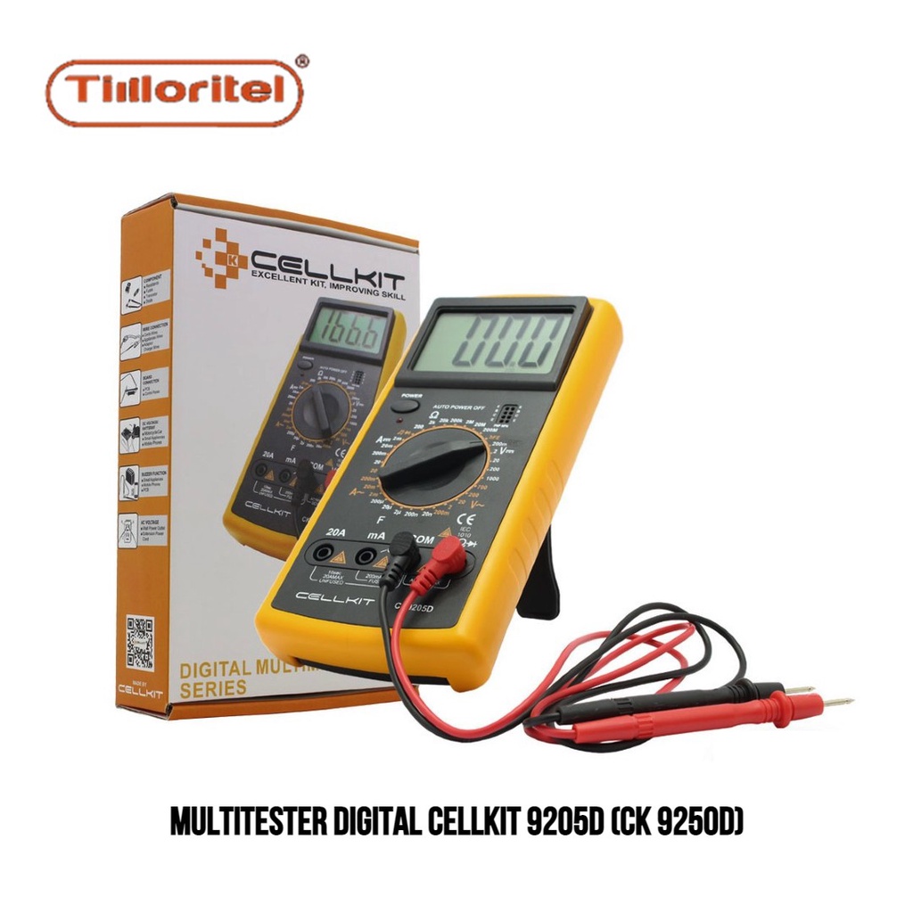 Jual MULTITESTER DIGITAL CELLKIT 9205D (CK 9250D) | Shopee Indonesia