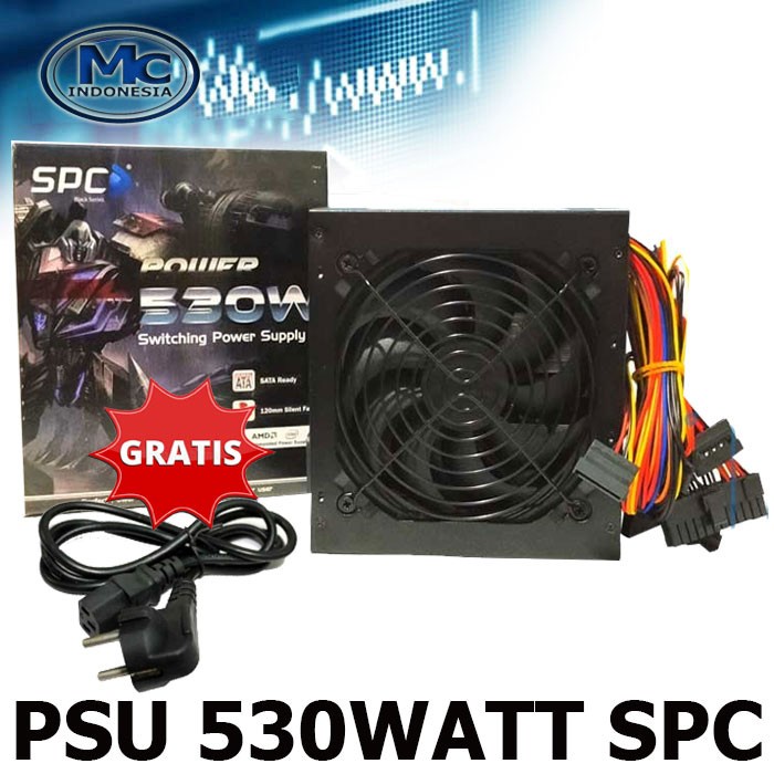 Jual Internal Psu Pure Power Supply 530W Spc / Psu Gaming | Shopee ...