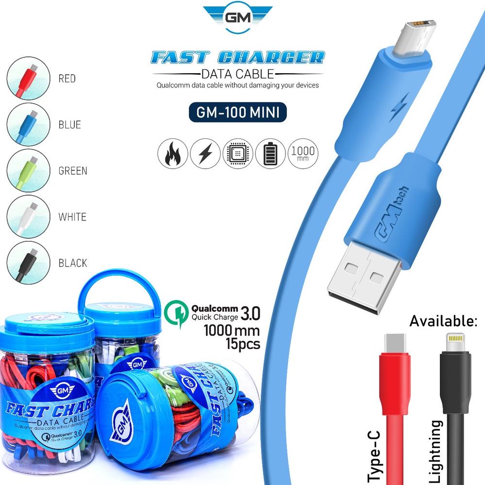 Jual Kabel Data Toples GM Tech GM-100 Mini Fast Charging 3 Tipe USB (1 ...