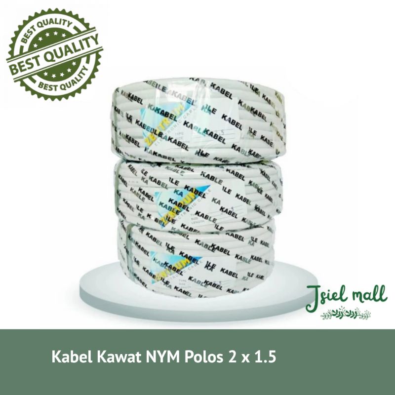 Jual Kabel Listrik Kawat NYM Polos 2 x 1.5 (50 meter) 2x1.5 | Shopee ...