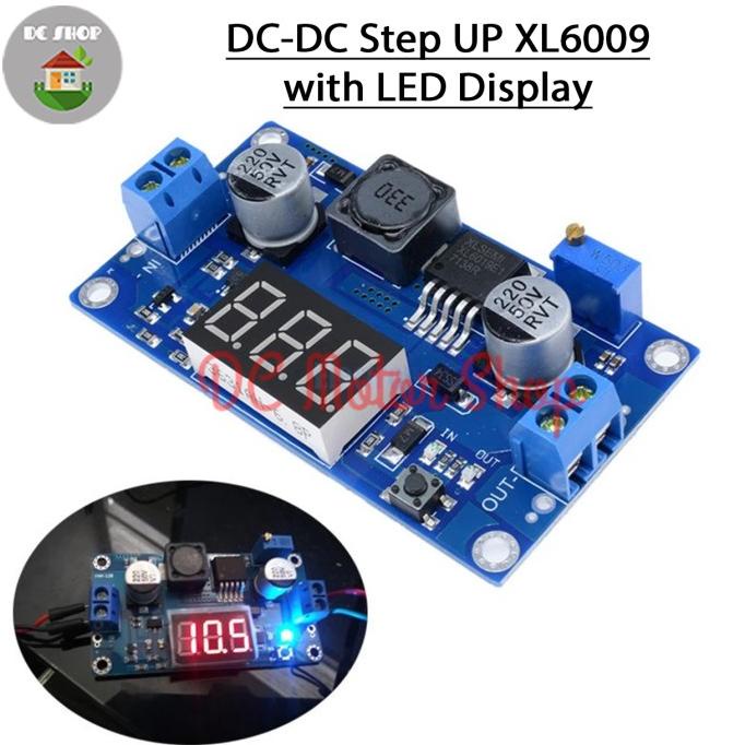 Jual Display Step Up XL6009 Dc to Dc Boost Converter LED Voltmeter 4A 5-35V dc-motor90 Ayo Beli ...