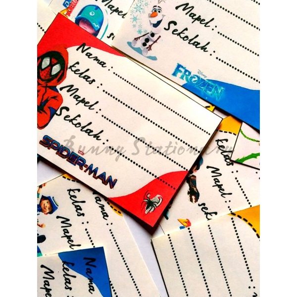 Jual Isi 20 Sticker Mapel / Label Buku Pelajaran Sekolah Karakter ...