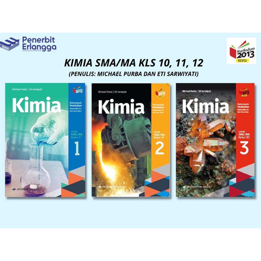 Jual [Erlangga Official] Kimia Sma Kelas 10, 11, 12 Michael Purba ...