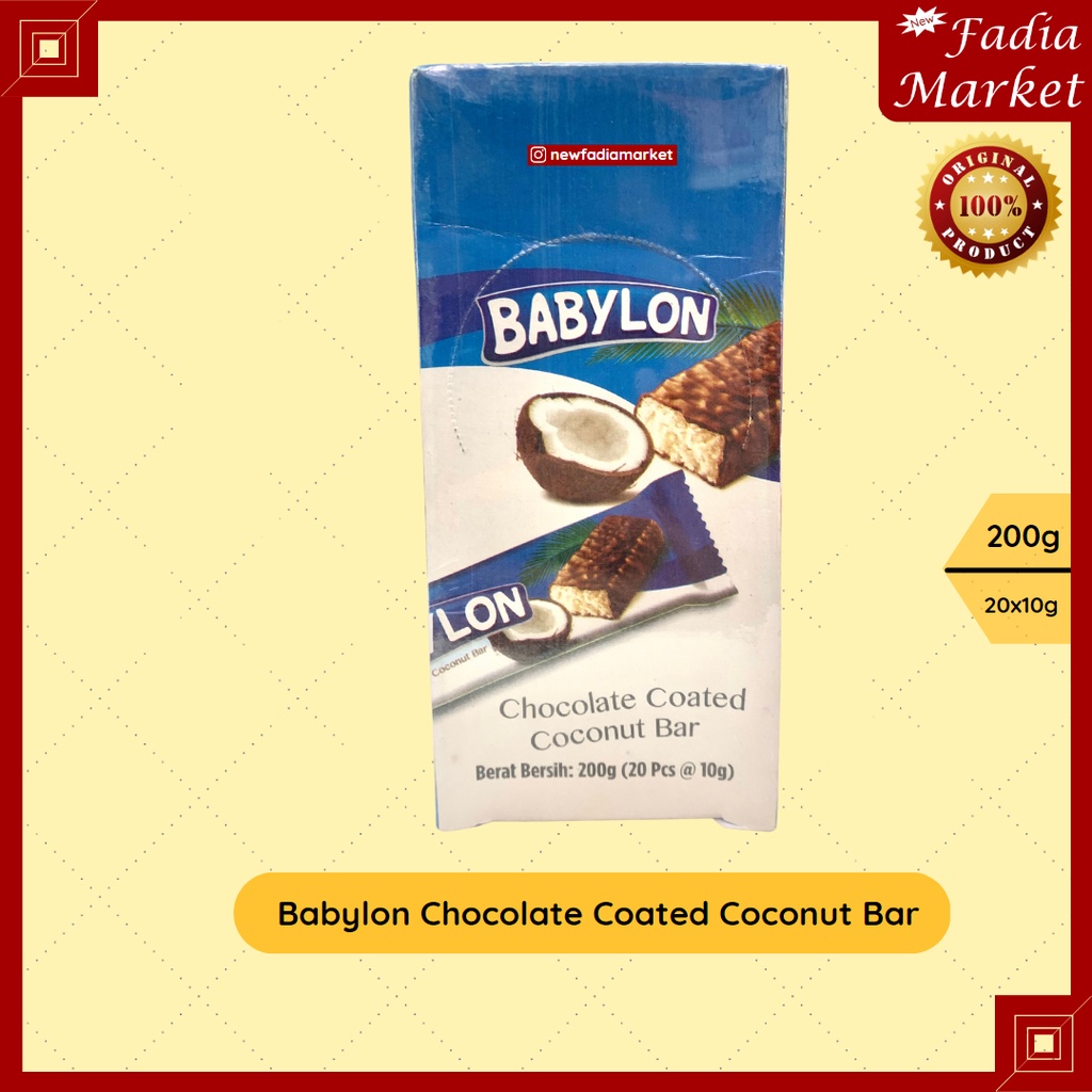 Jual Babylon Chocolate Coklat Coated Coconut Kelapa Bar [200g - 20x10g ...