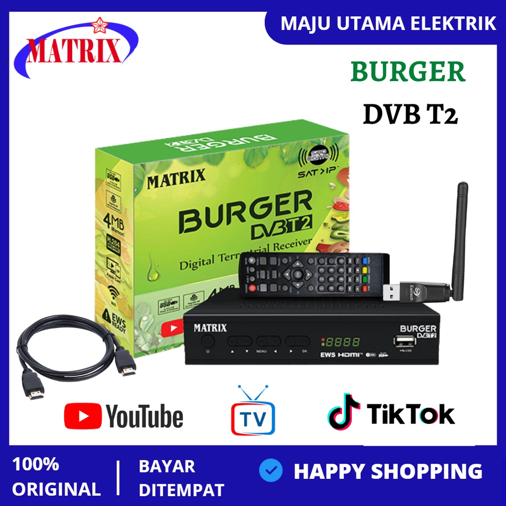 Jual Set Top Box TV Digital Matrix Burger Hijau DVBT2 Matrix Apple ... Jual Set Top Box TV Digital Matrix Burger Hijau DVBT2 Matrix Apple ...