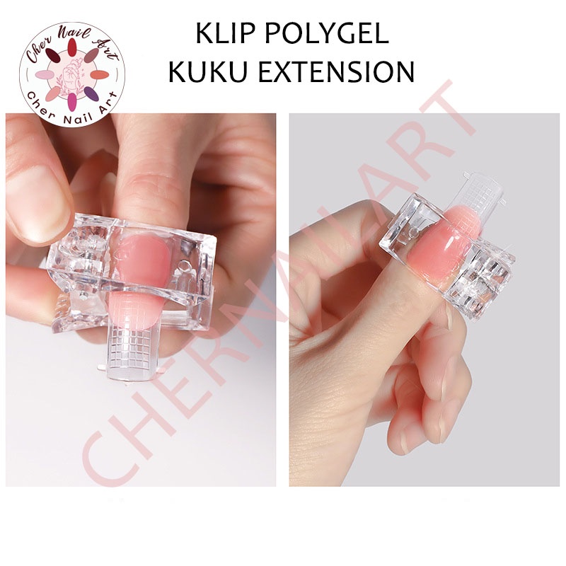 Jual Penjepit Kuku Nail Extension Klip Nail Clip for Polygel Penjepit ...