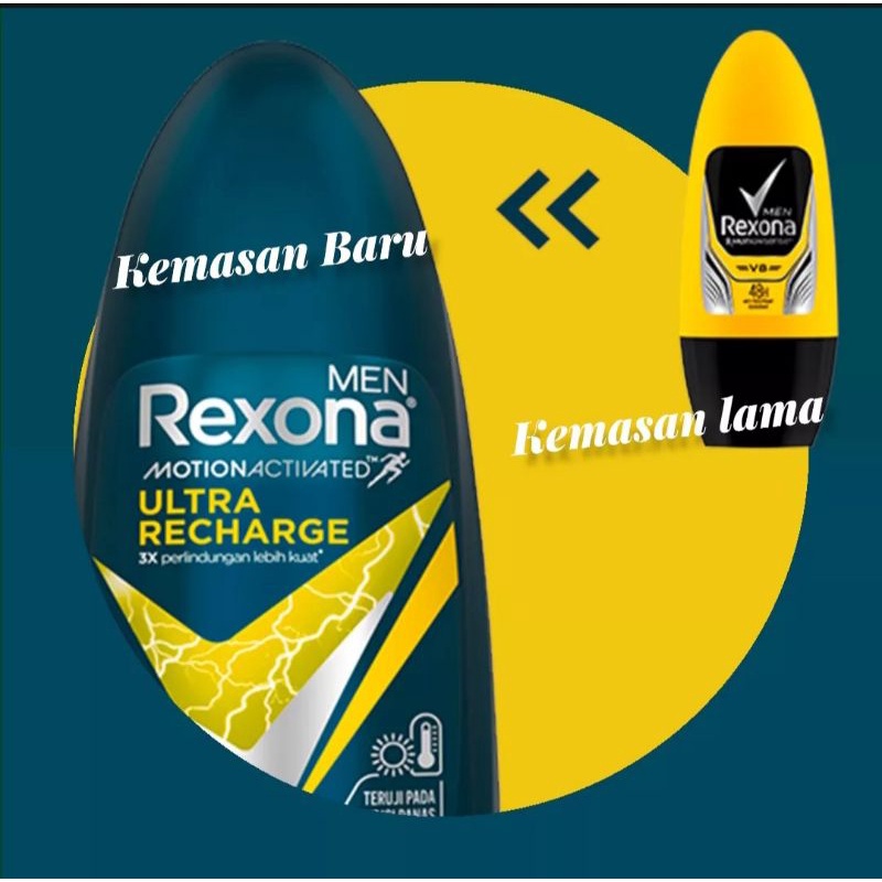 Jual Rexona Men Deodorant Roll On V8 (kemasan baru) | Shopee Indonesia