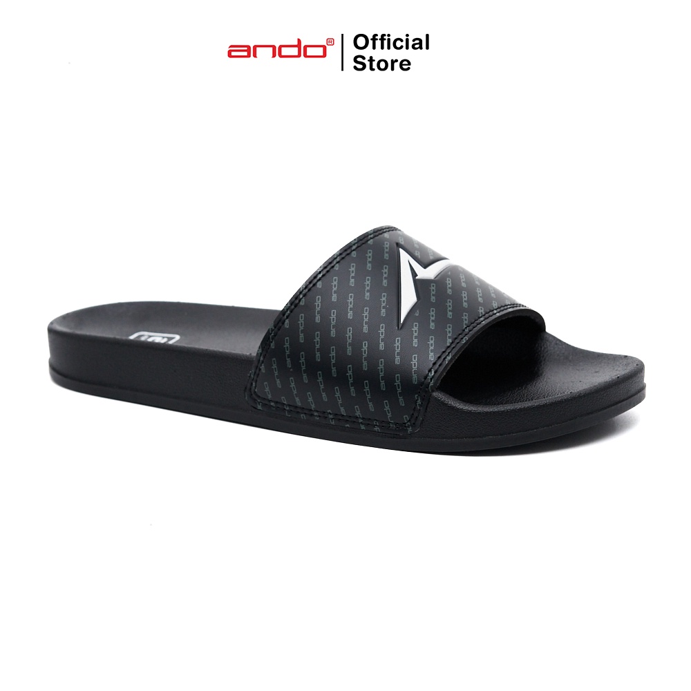 Jual Ando Official Sandal Selop Slip On Blezz Pria Dewasa - Hitam/Abu ...