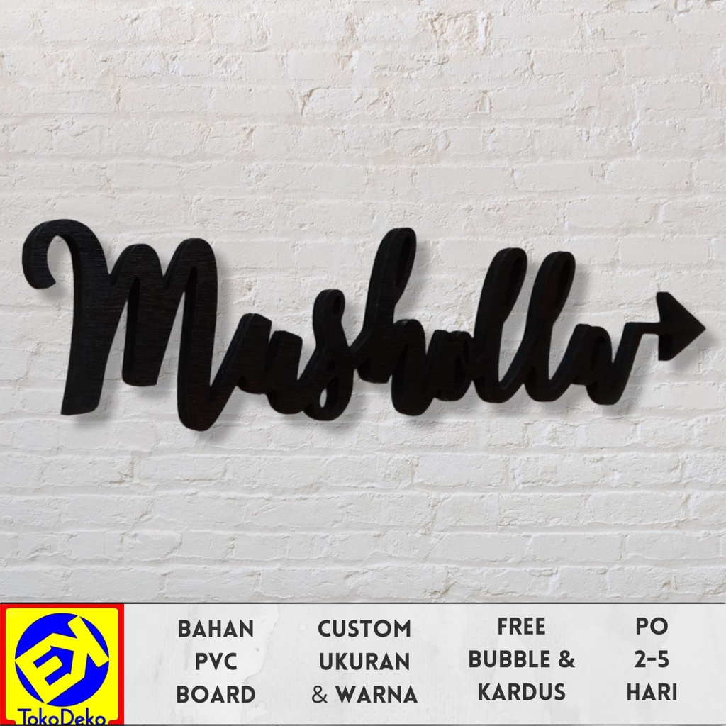 Jual Hiasan Dinding Tulisan Kayu Musholla (Panah) | Shopee Indonesia