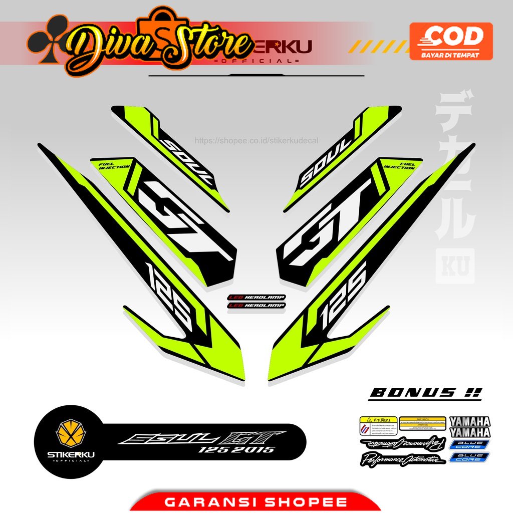 Jual STRIPING SOUL GT EDISI 2015 / EGO AVANTIZ / BLUECORE / ROBOT/ MIO ...