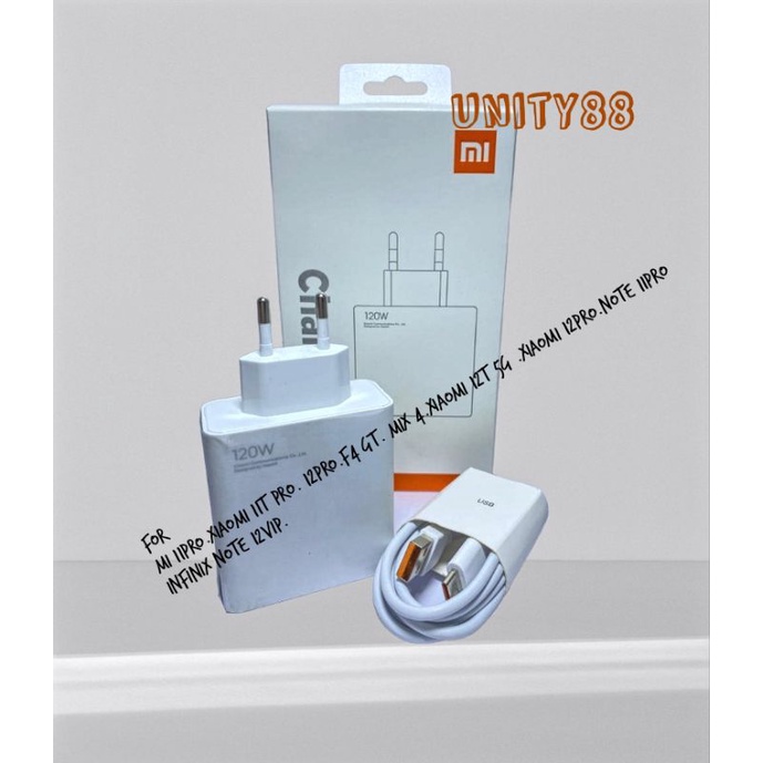 Jual Original !! Charger Xiaomi 120W Type-C MDY-14-EE - Mi 11pro/Xiaomi ...