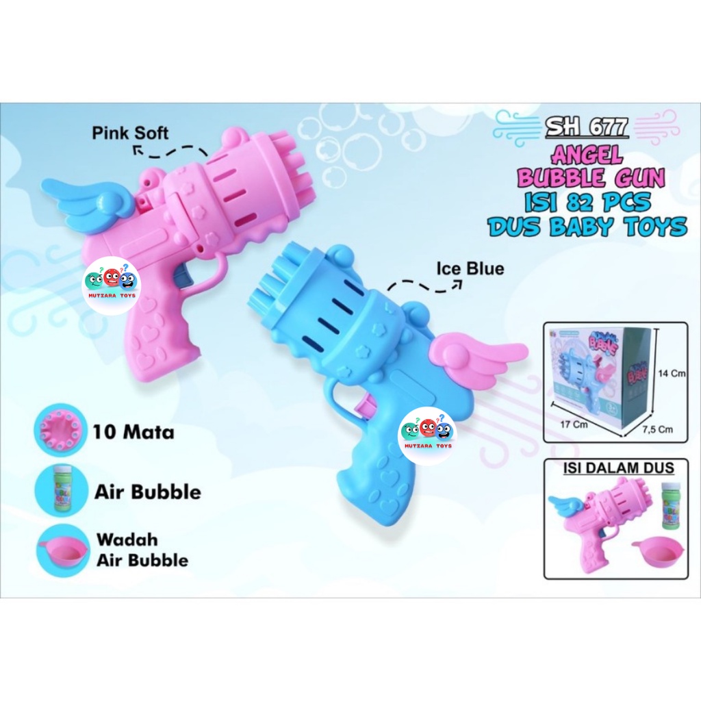 Jual MUTIARATOYS Mainan Bubble Dream Guns SH677 Angell Gelembung Sabun ...
