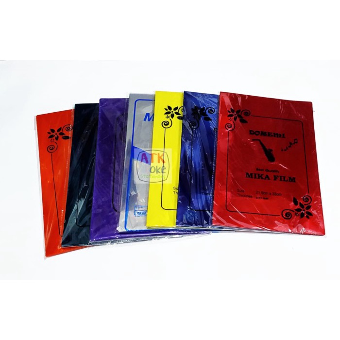 Jual (1PAK/100 LEMBAR) Mika Jilid Plastik / Mica Film Transparant Folio ...