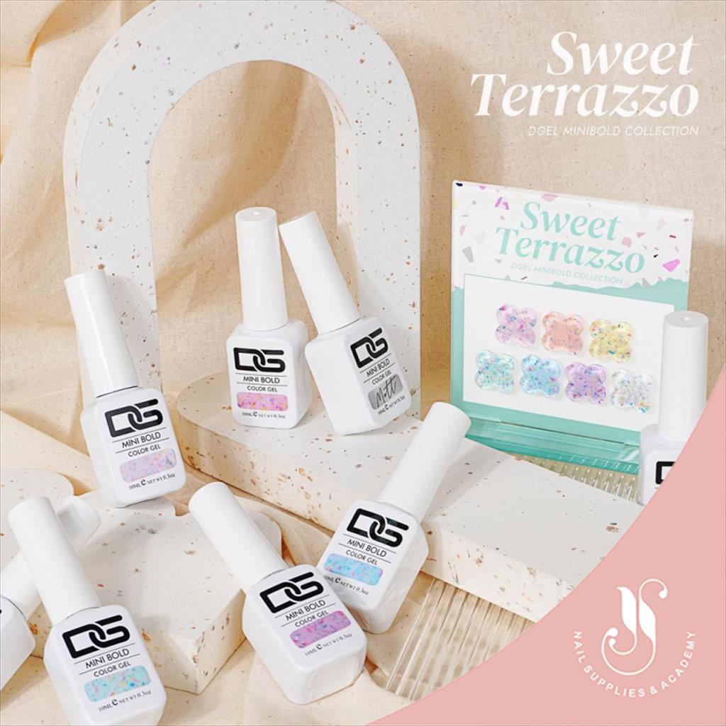 Jual DGEL SWEET TERRAZZO SET Glitter Color Gel Polish Kutek Botol ...