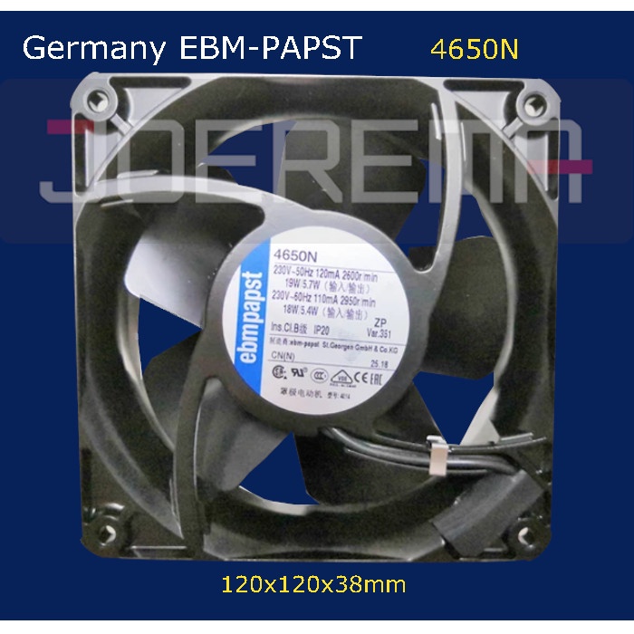 Jual Cooler Germany New Ori Ebmpapst Compact Axial Cooling Fan 4650N ...