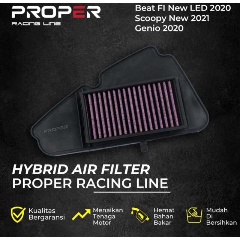 Jual FILTER UDARA RACING BEAT FI LED GENIO 2020 SCOOPY 2021 NEW PROPER ...