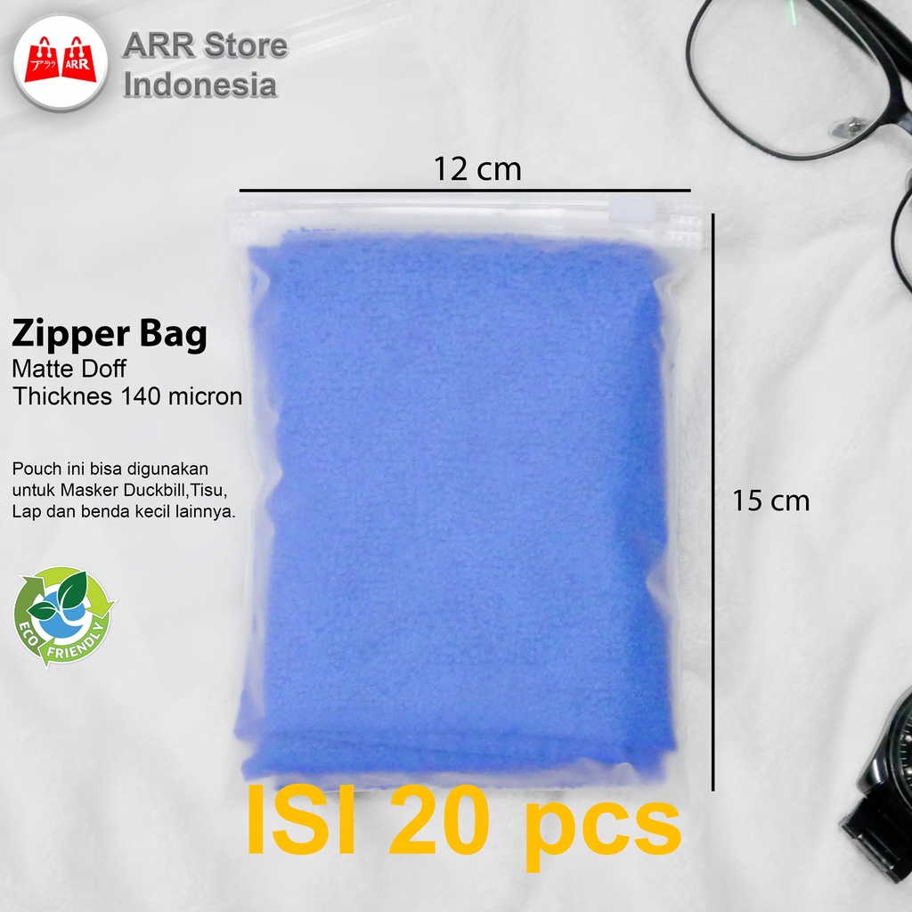Jual Zipper Bag Zipper Lock Travel Pouch Zipper Storage Bag Matte Doff ...