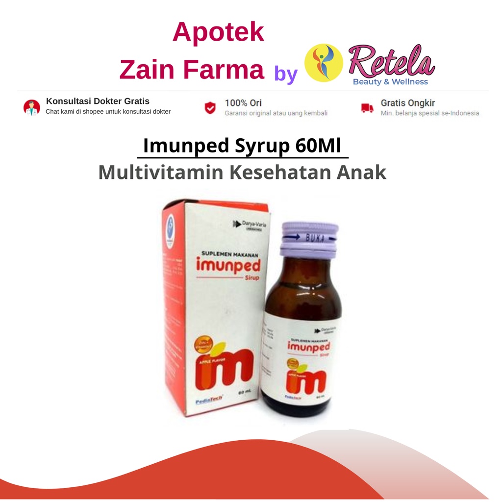 Jual IMUNPED SIRUP APPLE 60ML | Shopee Indonesia