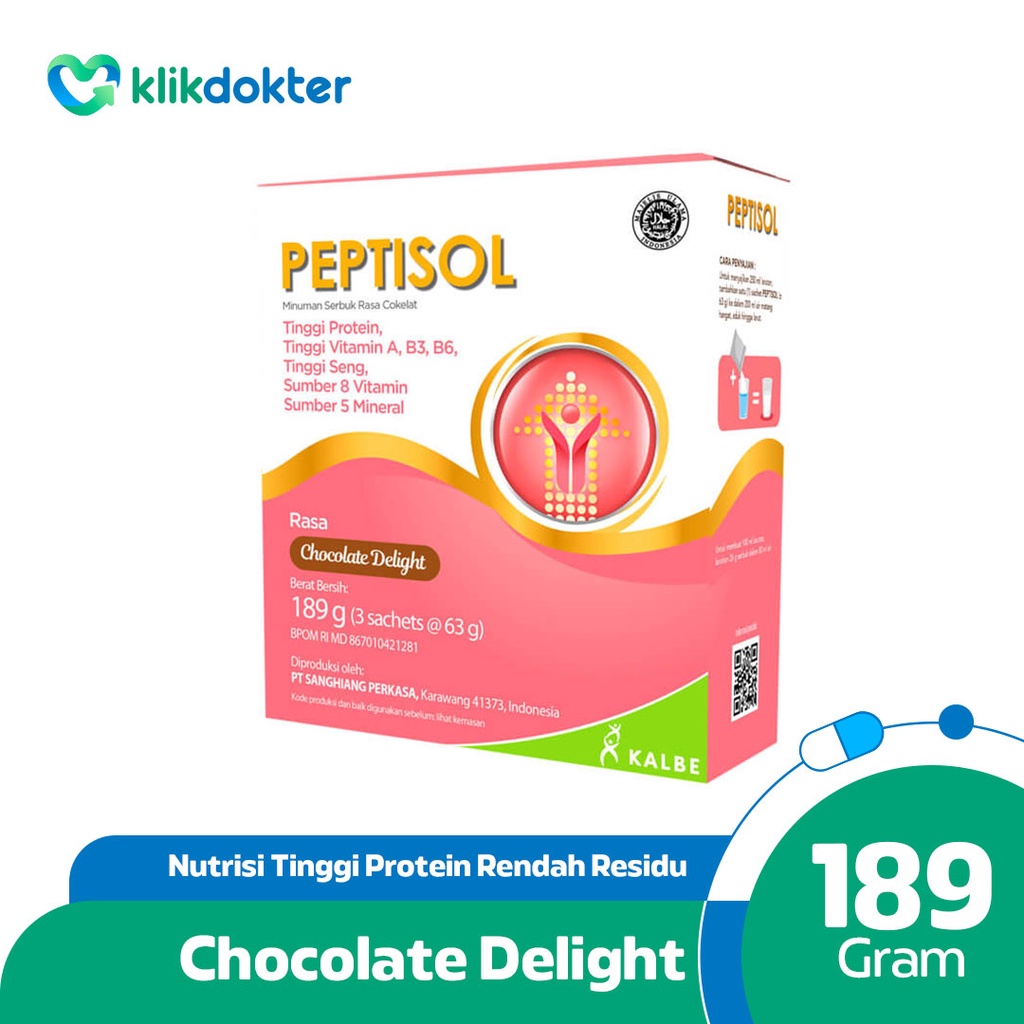 Jual Peptisol Coklat 189gr - Nutrisi Tinggi Protein | Shopee Indonesia
