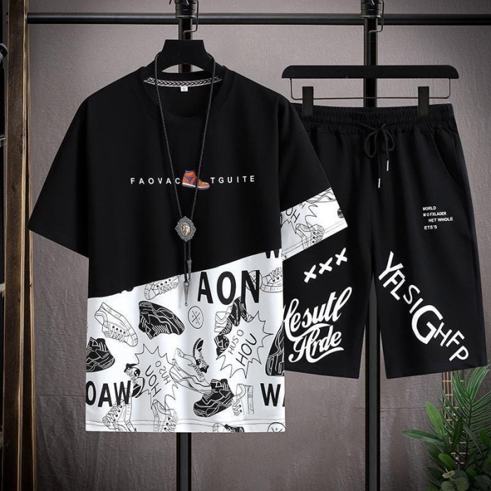 Jual Baju Setelan Outfit Pria Kekinian 1 Set Lengkap Keren | Shopee ...