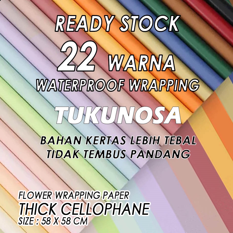 Jual FLOWER WRAPPING PAPER THICK CELLOPHANE - BOUQET PAPER KERTAS BUKET ...