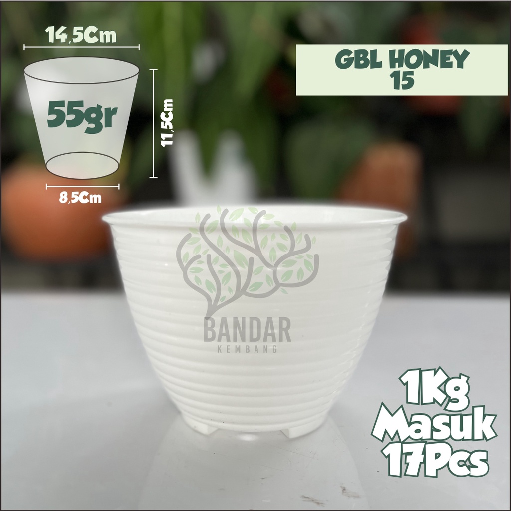 Jual Pot GBL Honey 15, pot bunga tanaman hias gbl madu ukuran 15 bagus ...