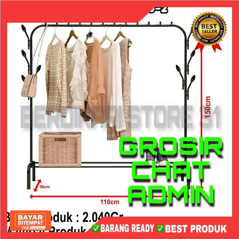 Jual [BS] SINGLE BIG STAND HANGER GANTUNGAN BAJU BERDIRI GANTUNG ...