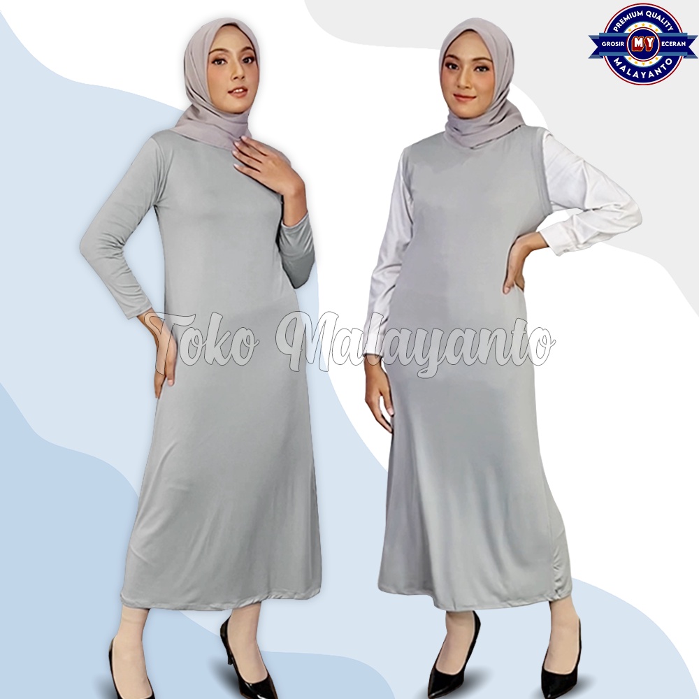 Jual Spandex Manset Dalaman Gamis PolosTangan Panjang Tanpa Lengan ...