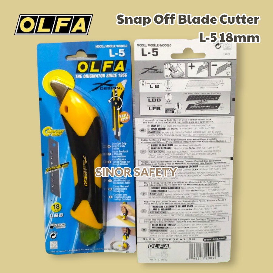 Jual Olfa Cutter L-5 Snap Off Blade 18 mm | Shopee Indonesia