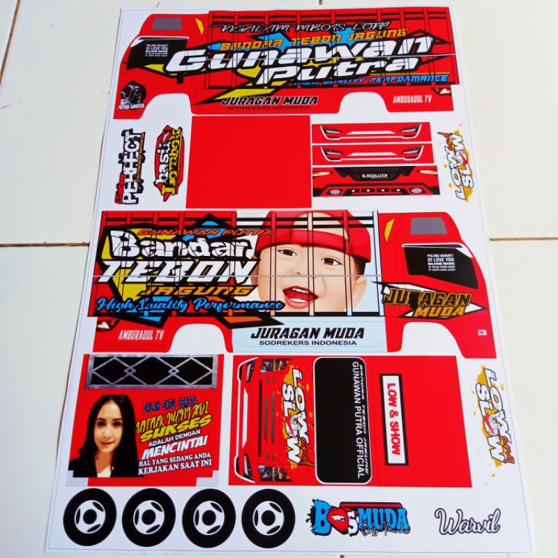 Jual pola stiker miniatur truk oleng /mobile legends | Shopee Indonesia