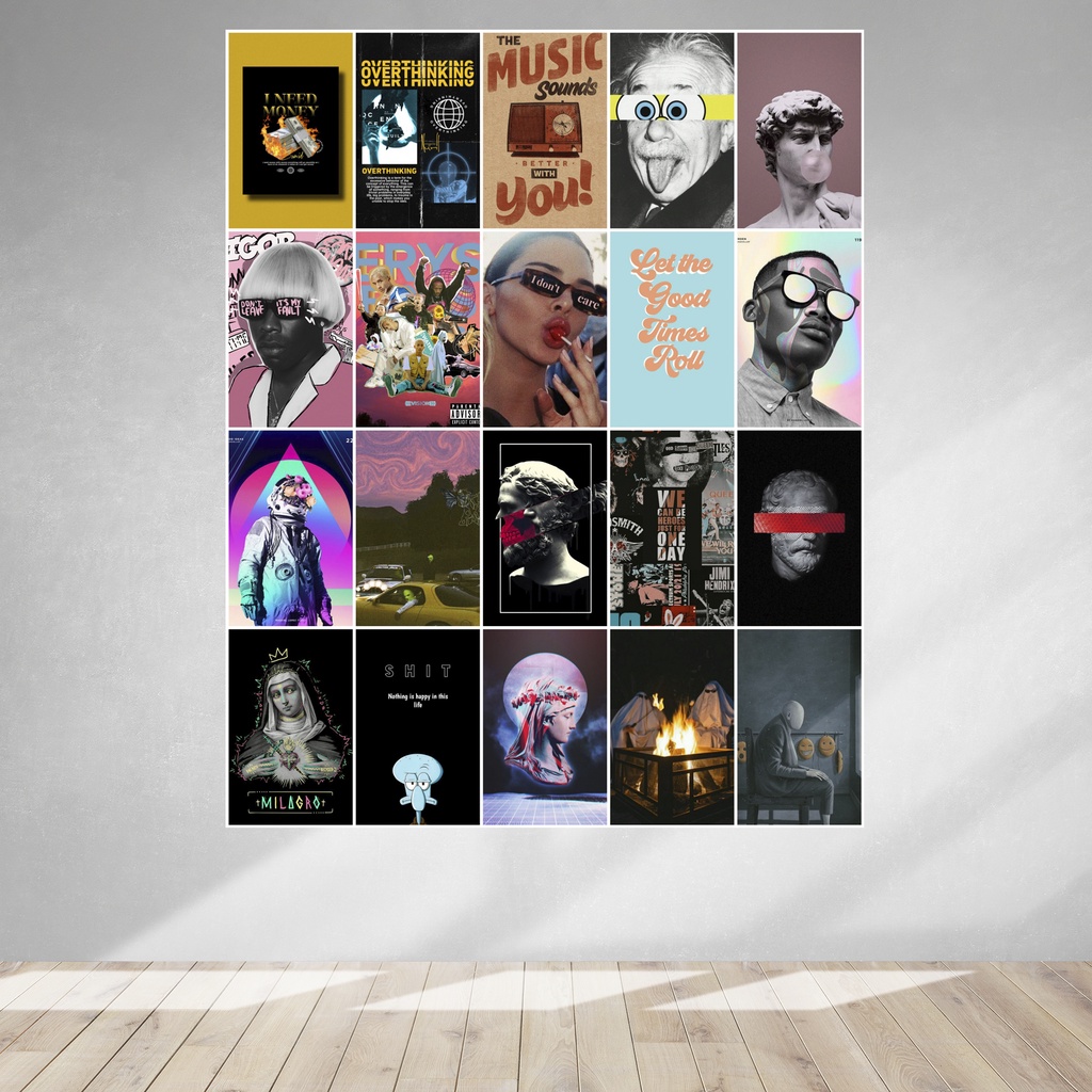 Jual [20 PCS] UKURAN A5 POSTER DINDING AESTHETIC | POSTER DINDING ...