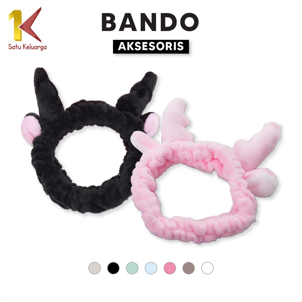 Jual 1K Bando Facial Bandana Masker Motif Tanduk Rusa Lucu Wanita C68 ...
