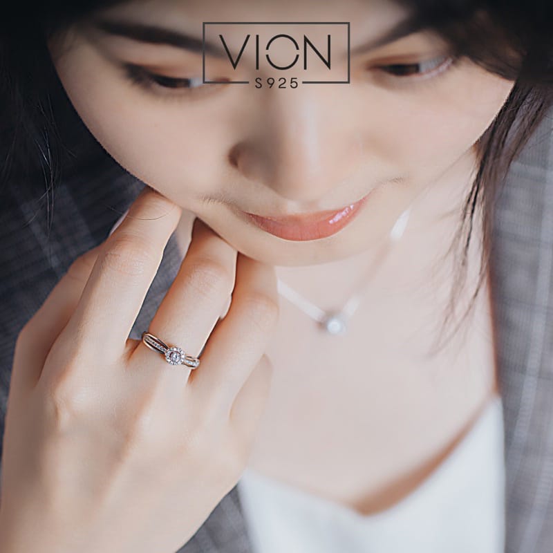 Jual Vion S925 Ring 10651 cincin perak/silver925 crystal zirconia by ...