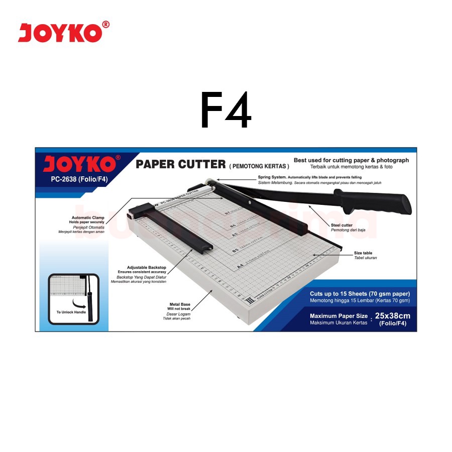 Jual Paper Cutter Joyko Besi F4 PC 2638 Alat Pemotong Potong Kertas ...