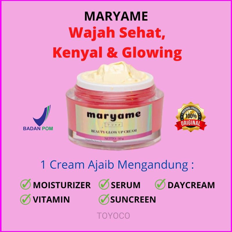 Jual Skincare BPOM Glowing Maryame Beauty Glow Up Cream Ajaib | Shopee ...