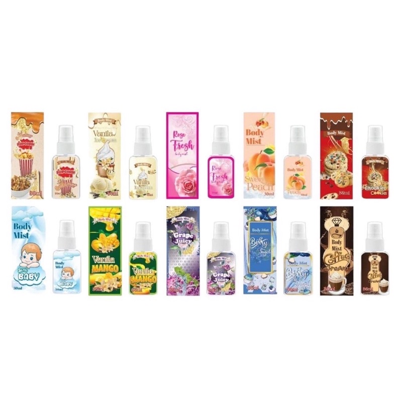 Jual BPOM BODY MIST PARFUM 30ML / BODY MIST POPCORN VANILLA COOKIES ...