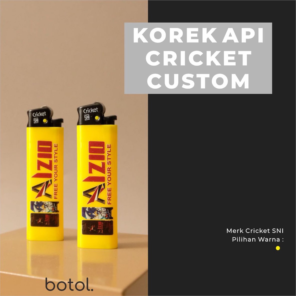 Jual Korek Api Cricket Custom / Korek Api Murah / Korek Api Cricket ...