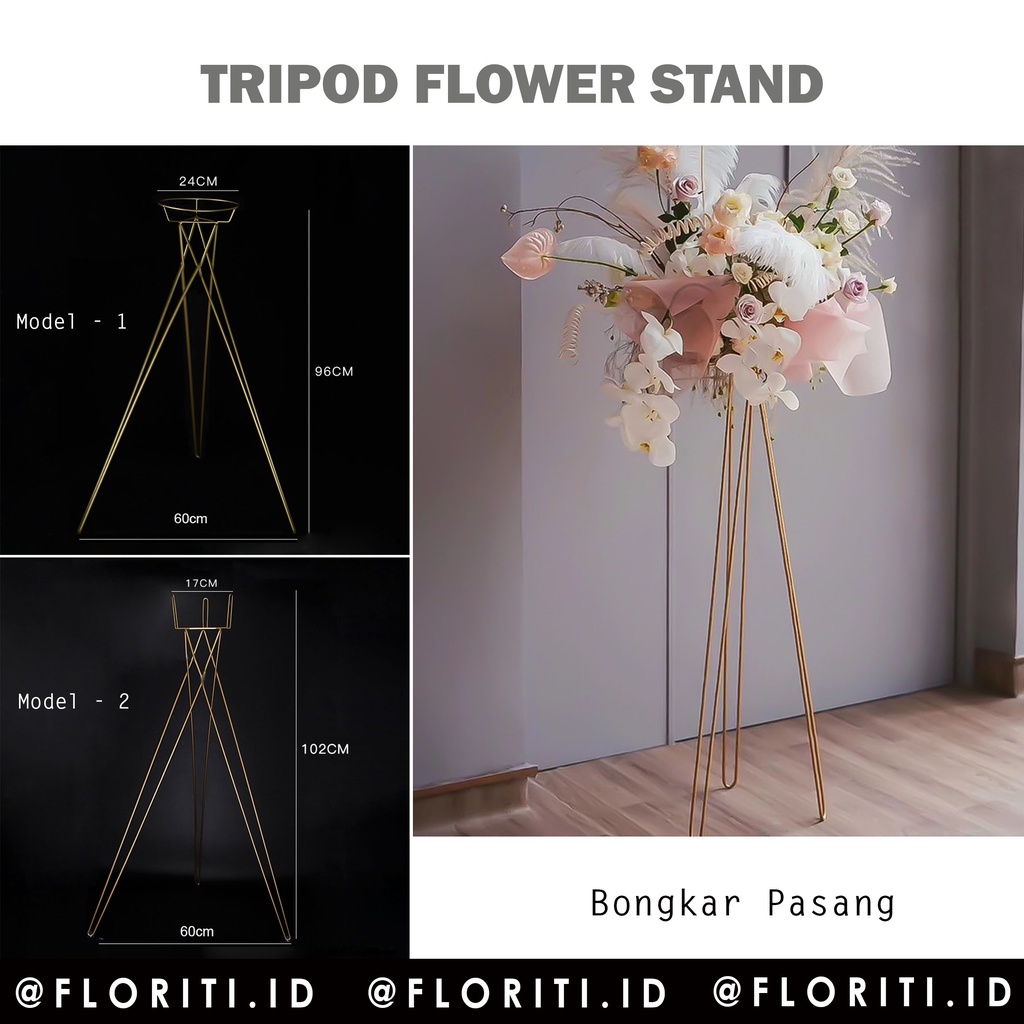 Jual Tripod Flower Standing Metal/Tiang Standing Buket | Shopee Indonesia