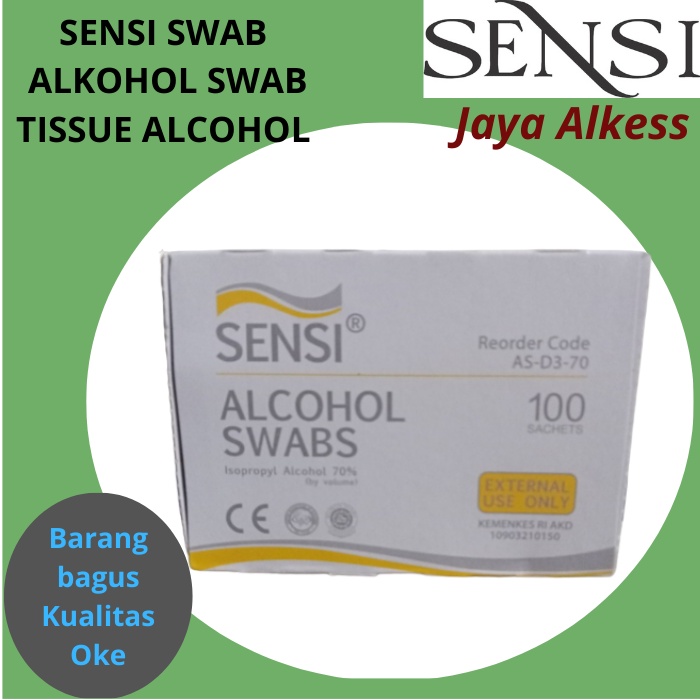 Jual Alcohol Swab Sensi Tissue Alkohol Swabs Tisu Alcohol 70% Isopropyl ...