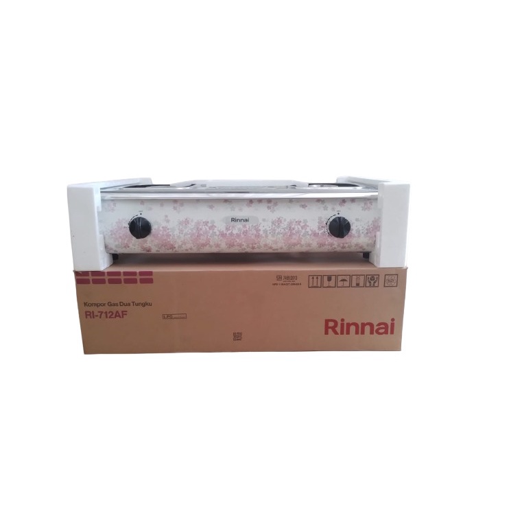 Jual KOMPOR GAS RINNAI RI 712AF 2 TUNGKU MOTIF SAKURA STAINLESS ...