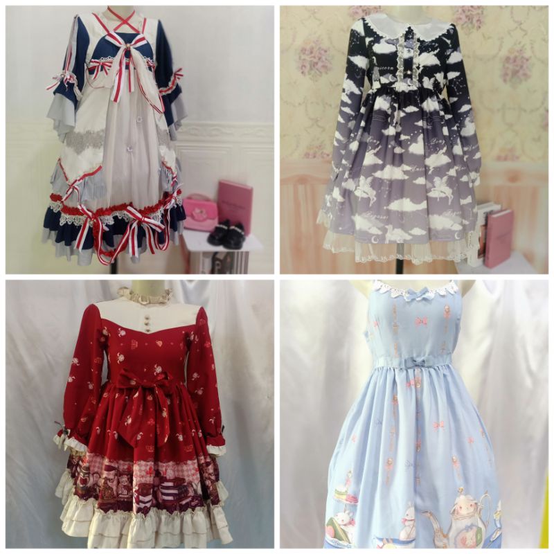 Jual Dress lolita sailor cute pattern / gaun noni belanda kawaii ...
