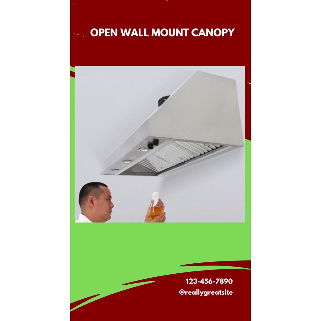 Jual Open Wall Mount Canopy Fume Hood | Shopee Indonesia