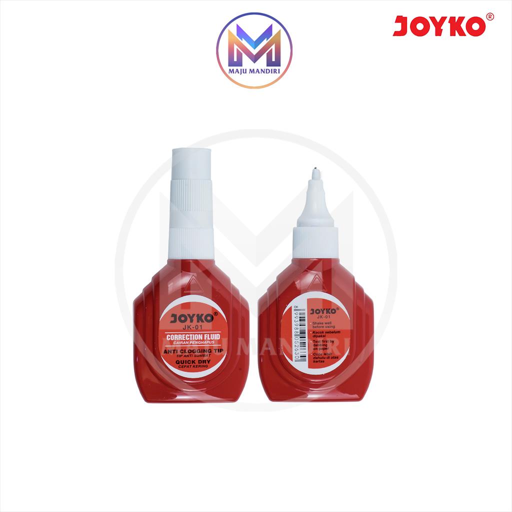 Jual D3W! Correction Pen Fluid Joyko JK 01 / Tipx Cair Botol Merah JK ...