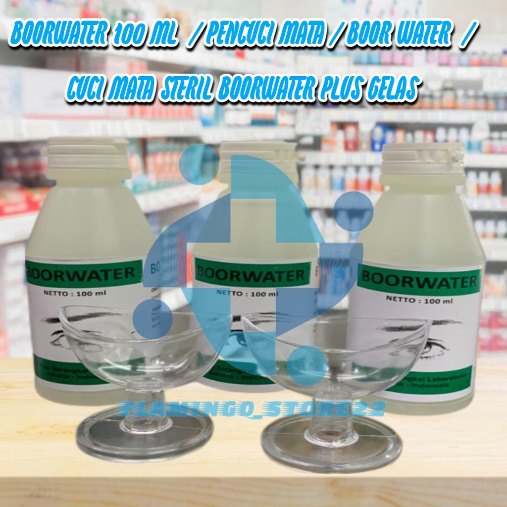 Jual Paket Boorwater 100ml Mama Gelas Cuci Mata / 3 Botol Borwater ...