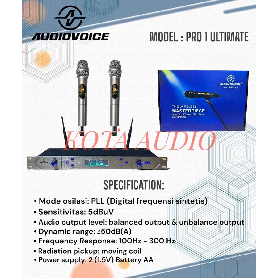 Jual MIC WIRELESS AUDIOVOICE PRO 1 ULTIMATE ORIGINAL | Shopee Indonesia